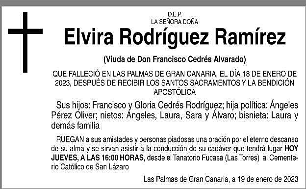 Elvira Rodríguez Ramírez | Canarias7